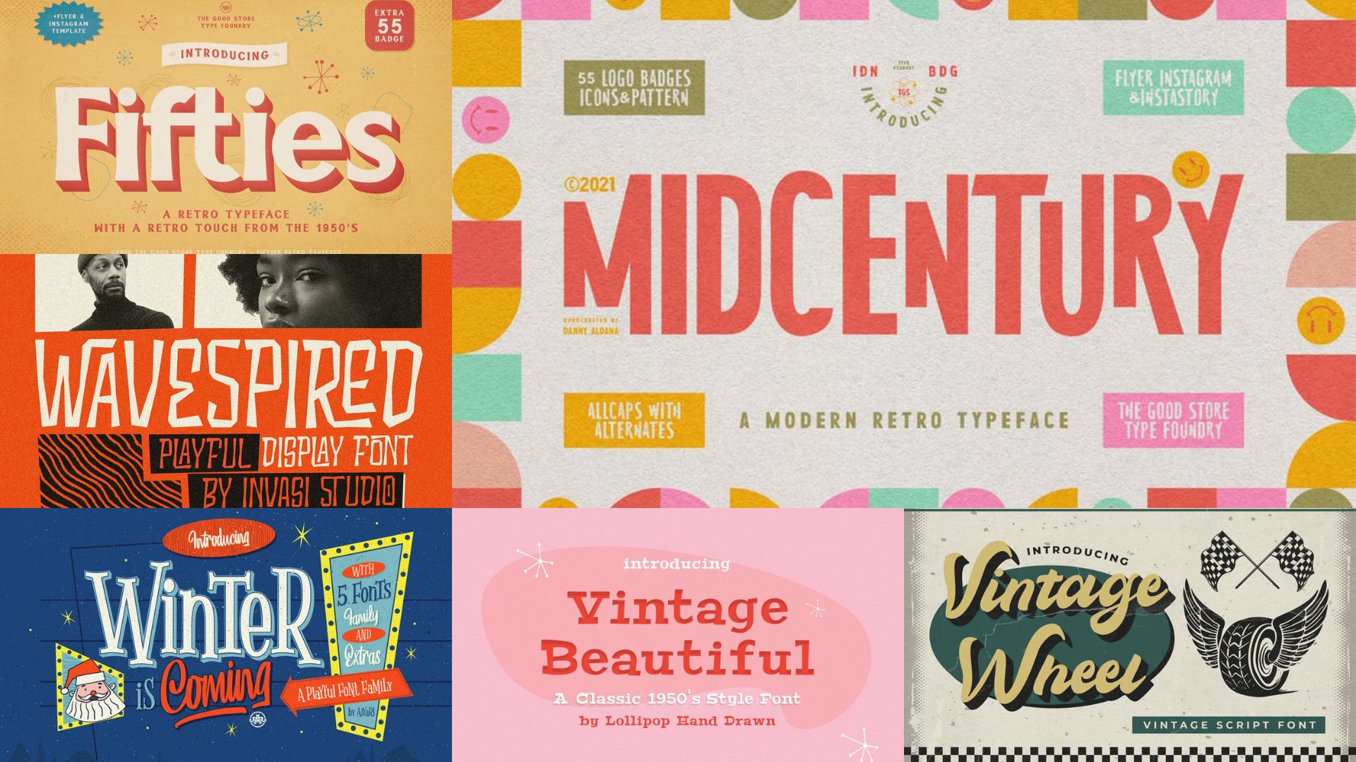 Retro 1950s Fonts Retro 1950s Fonts