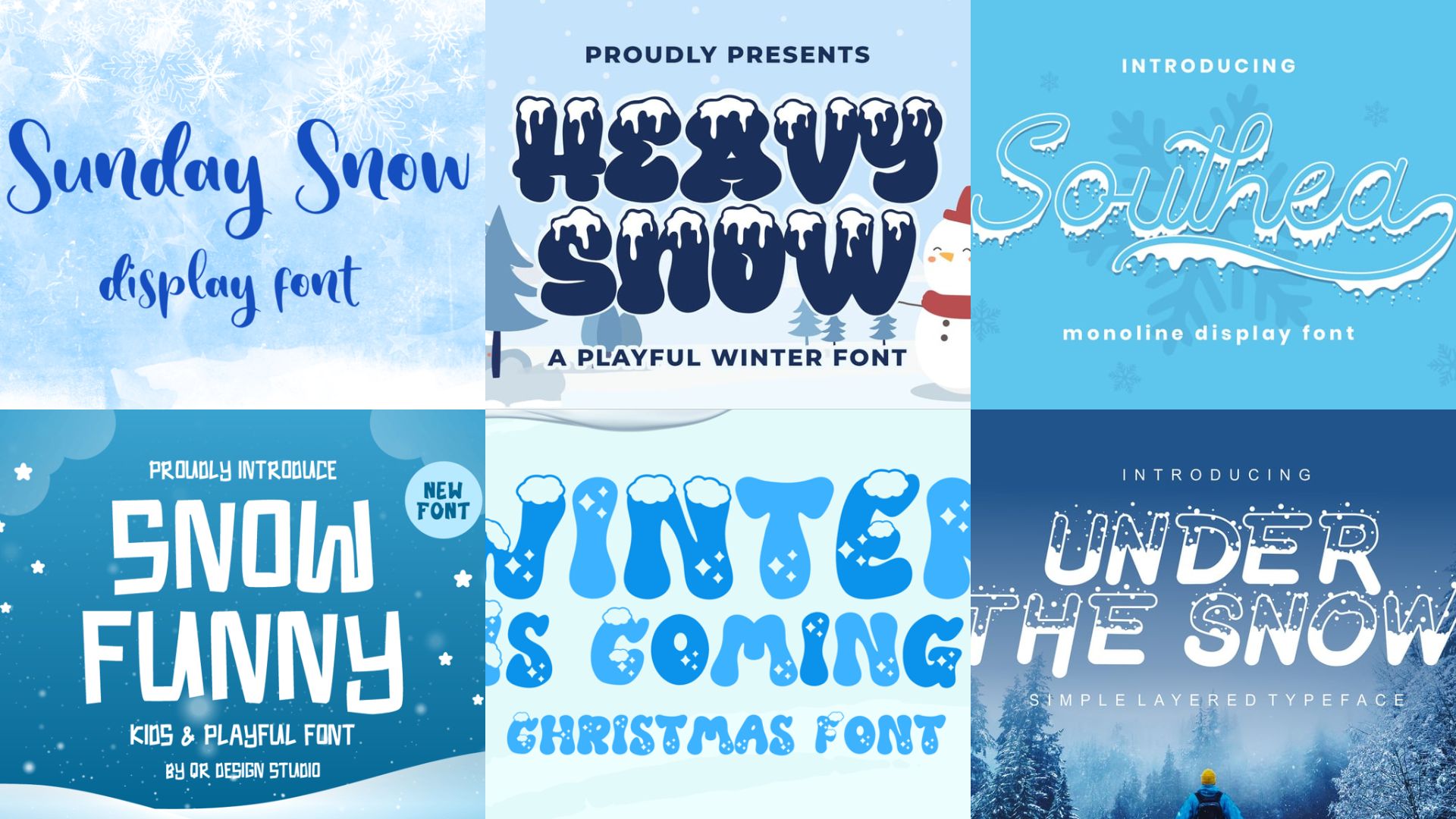36 Snow Fonts for Winter and Christmas 2025 - Design Work Life